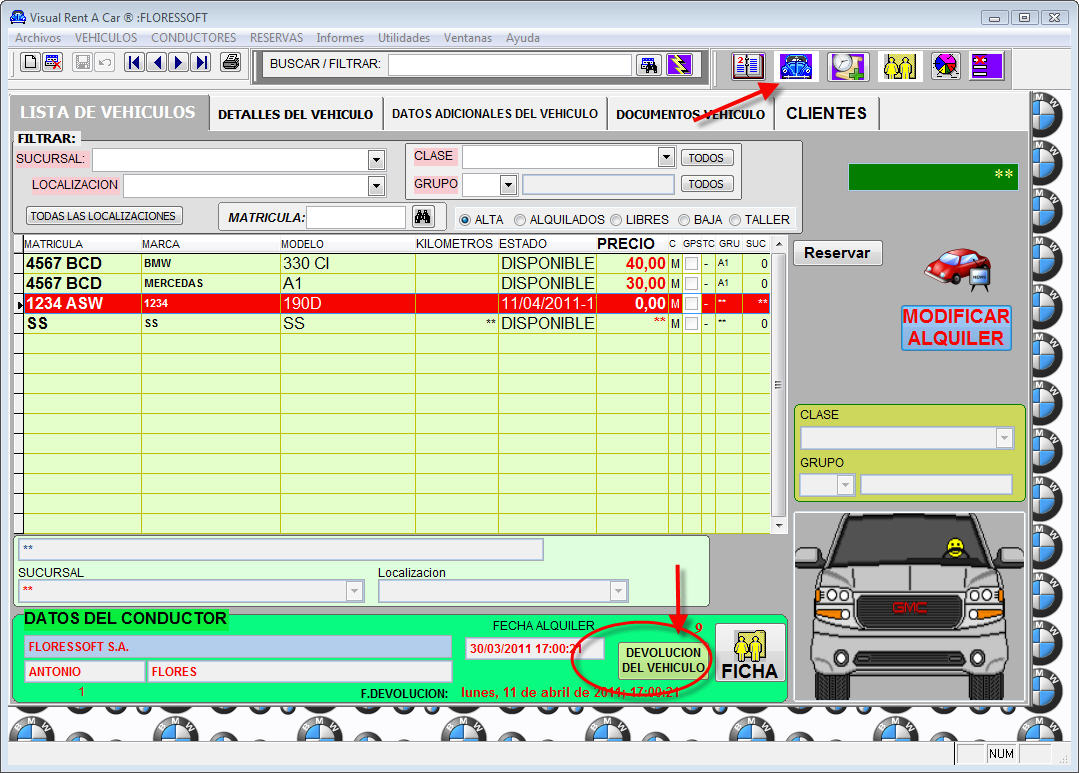 DEVOLUION DE UN VEHICULO - Ayuda Rentacar